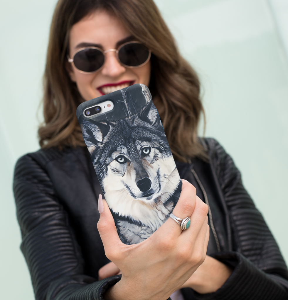 Gray Wolf Phone Cases - Ferine Fire